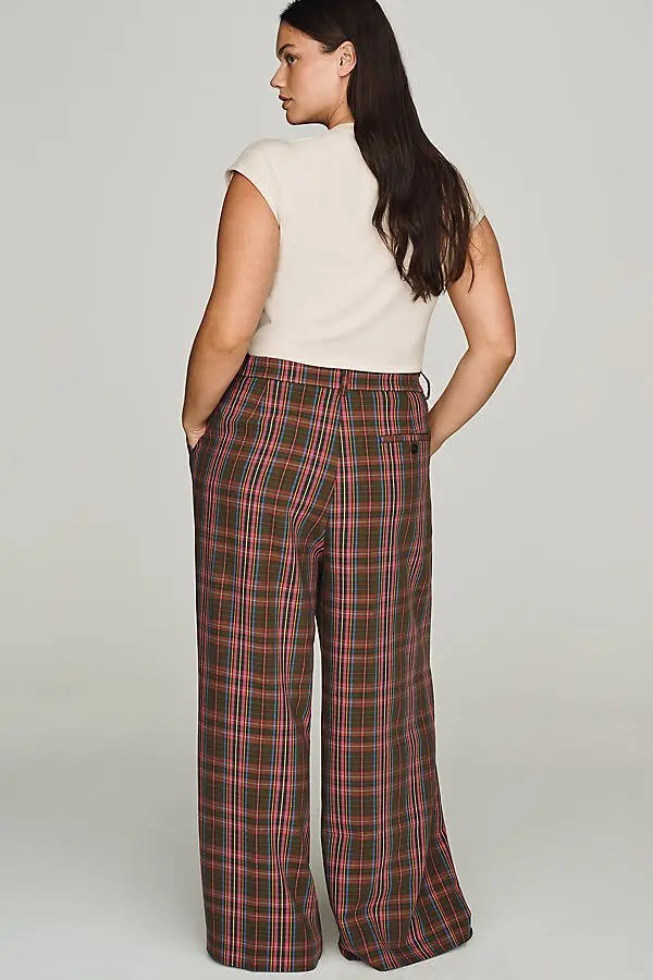 Maeve Avery Wide-leg Pleated Trousers Pants