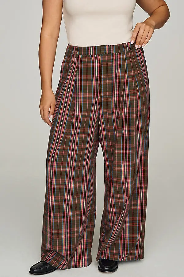 Maeve Avery Wide-leg Pleated Trousers Pants