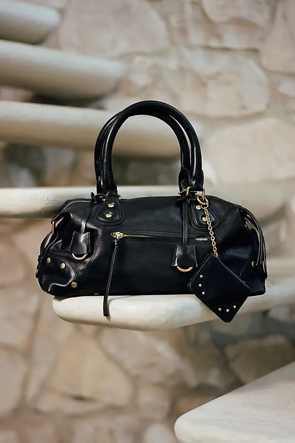 Anthropologie Ara Large Leather Satchel - Black