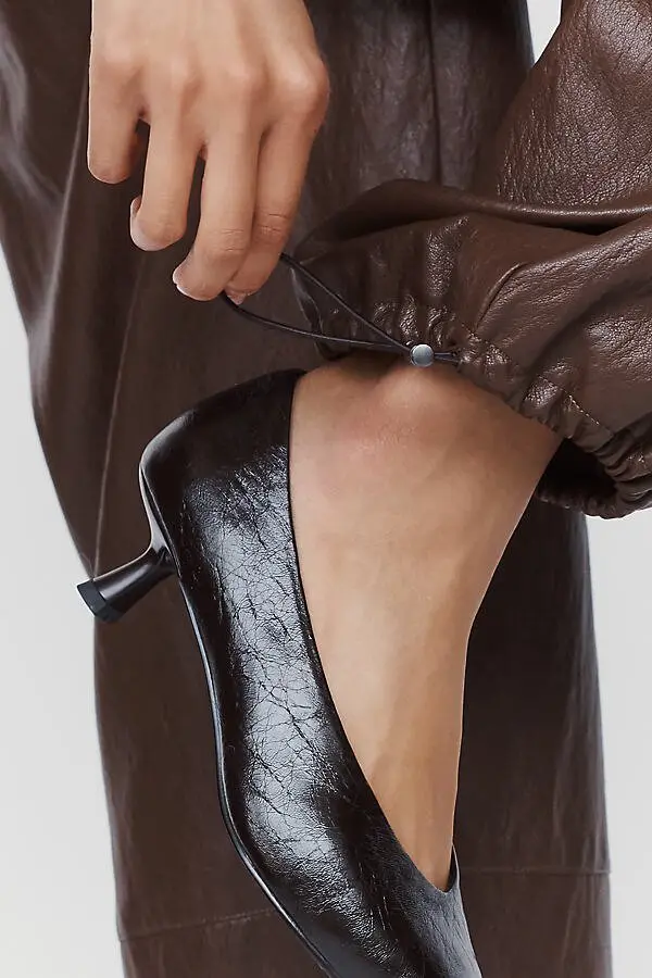 Avec Les Filles Faux Leather Balloon Pants