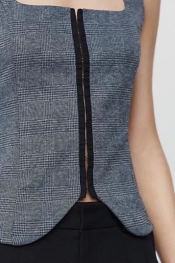 Anthropologie U-neck Zip-front Vest Top