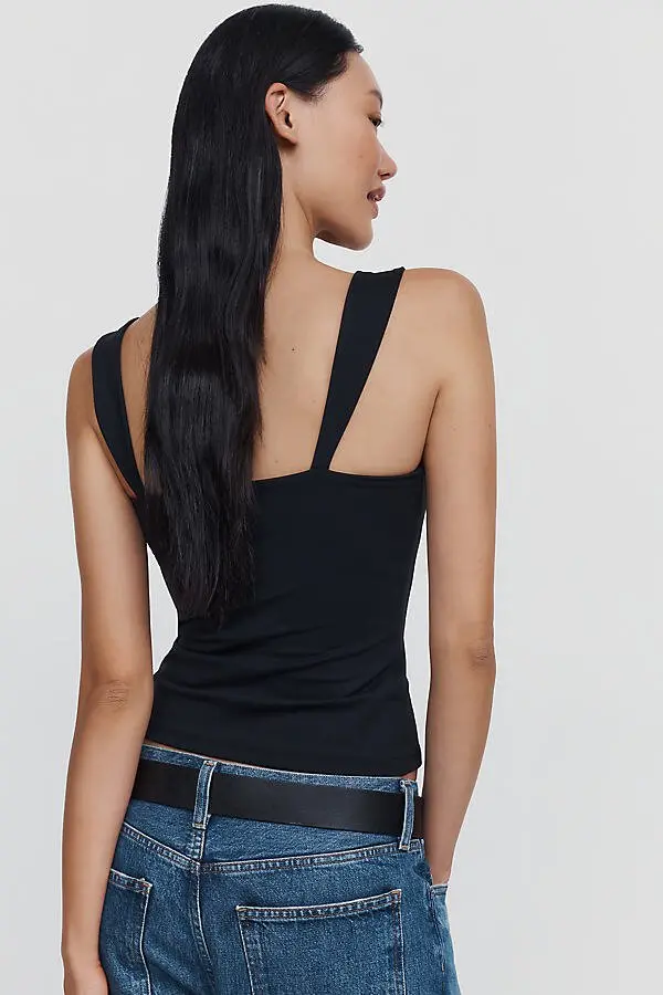 Susana Monaco Angle Strap Cami - Black