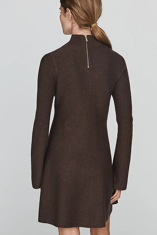 Anthropologie Wool Blend Mock Neck Sweater Mi Dress