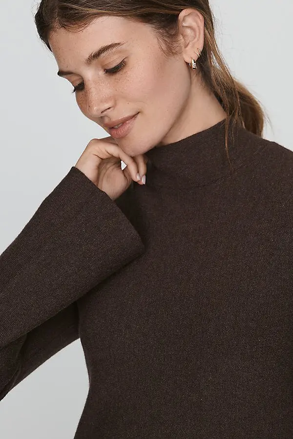 Anthropologie Wool Blend Mock Neck Sweater Mi Dress
