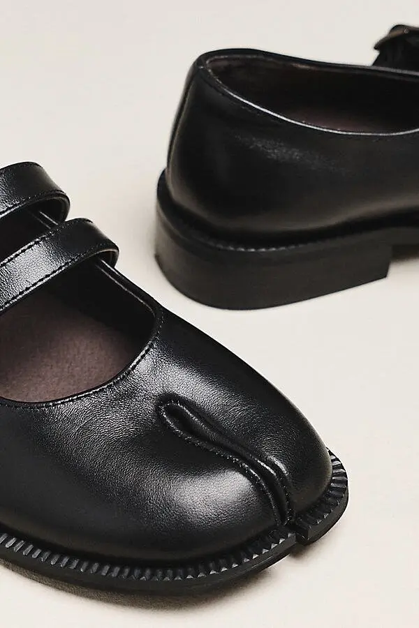 ALL BLACK Split-toe Mary Janes