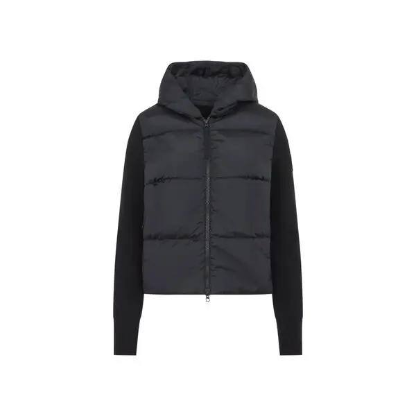 Canada Goose Hybridge Wide Quilt Knit Hoody - Black