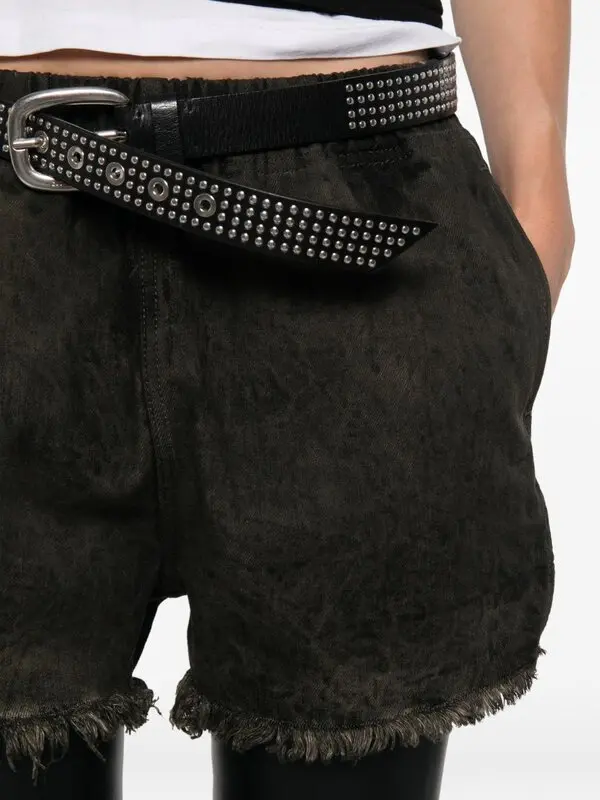 Rick Owens Denim Cotton Shorts