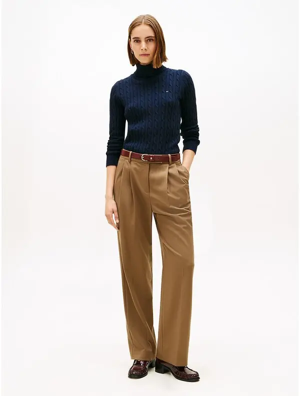 Tommy Hilfiger Cable Knit Turtleneck Sweater