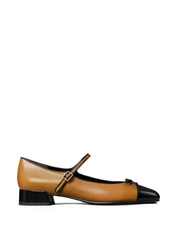 Tory Burch Cap-toe Mary Jane Bow Ballet Flats 25mm