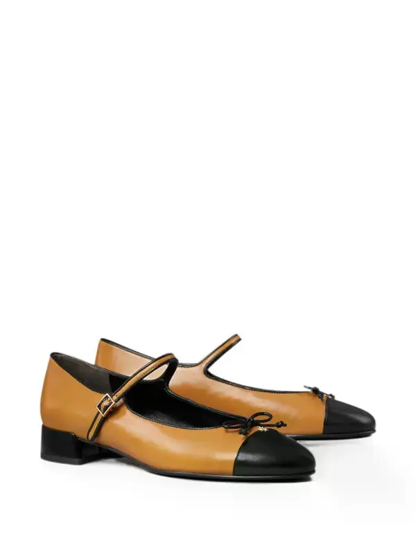 Tory Burch Cap-toe Mary Jane Bow Ballet Flats 25mm