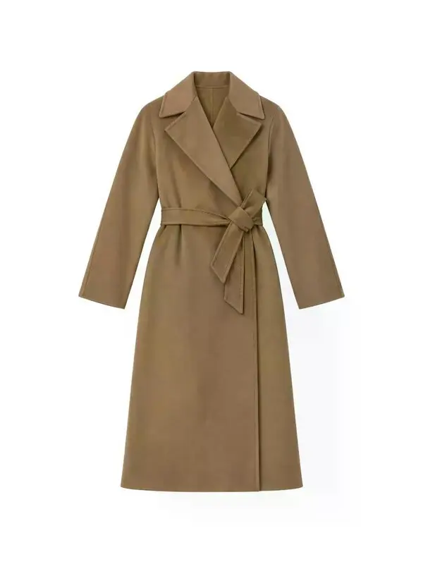 Max Mara Felted Belted Single-breasted Coat - Neutrals