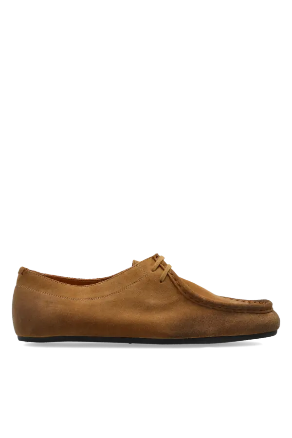 JIL SANDER Suede Lace-up Shoes With A ‘vintage’ Effect - Brown