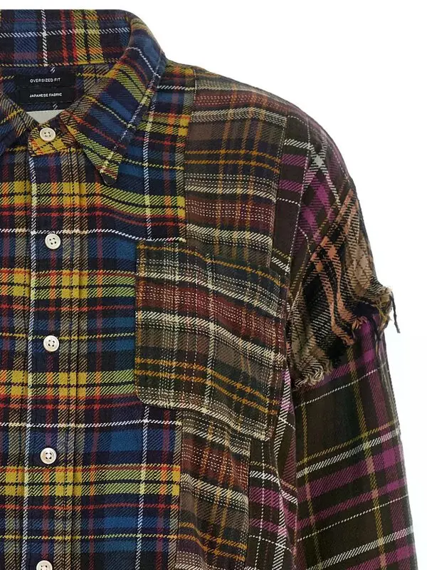 R13 Spliced Checkered Shirt