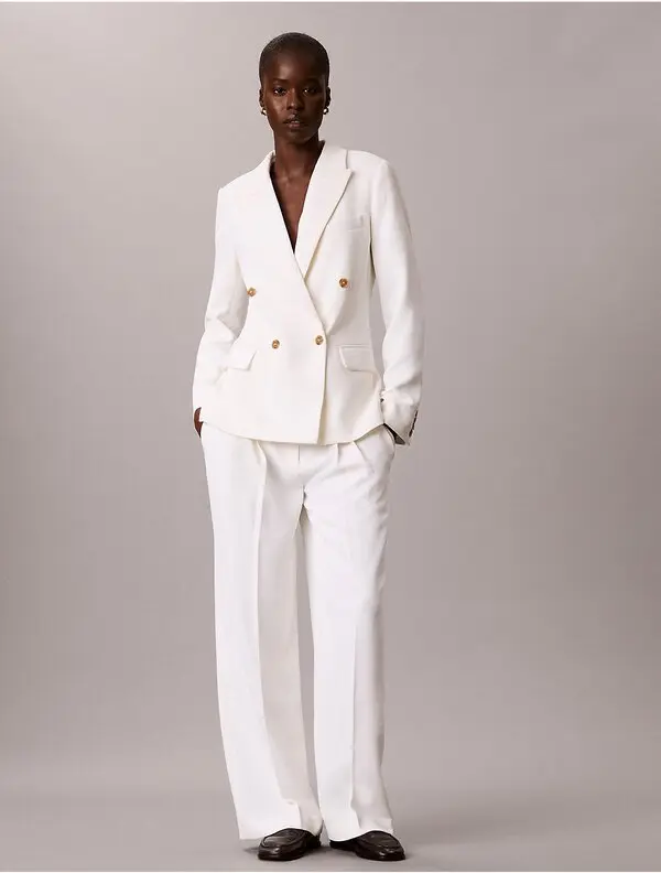 Calvin Klein Effortless Crepe Double Breasted Blazer