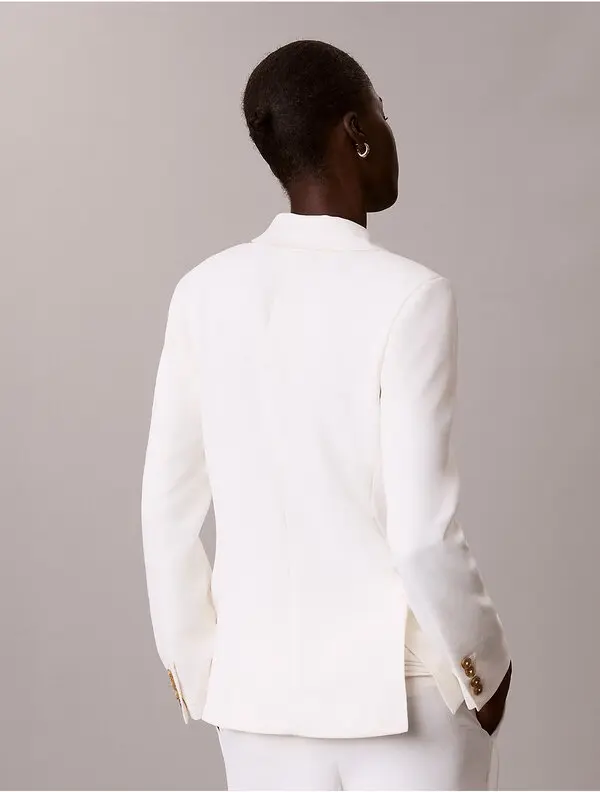 Calvin Klein Effortless Crepe Double Breasted Blazer