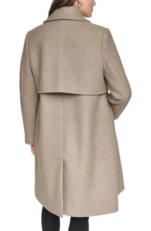 Andrew Marc Besette Boiled Wool Blend Coat - Brindle