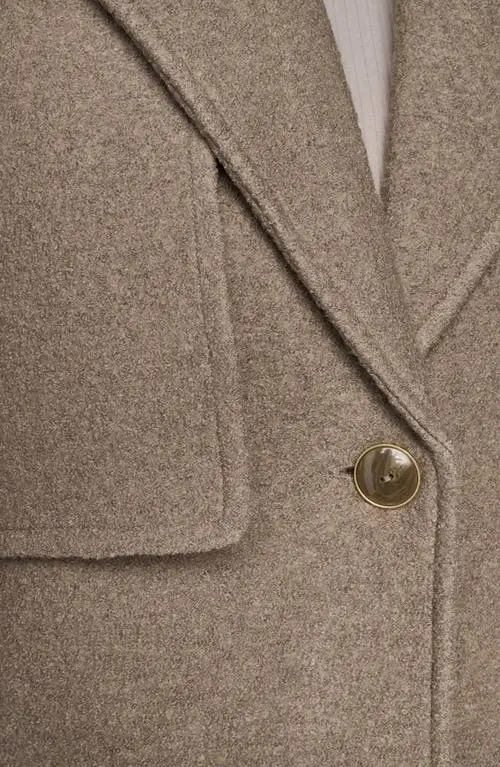 Andrew Marc Besette Boiled Wool Blend Coat - Brindle