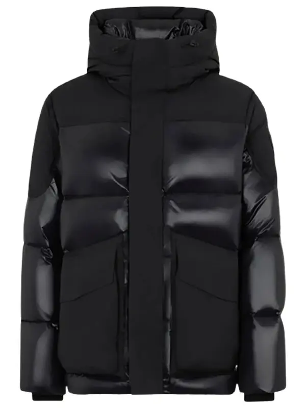 Moose Knuckles Polished Finish Funnel-neck Hood Puffer Jacket