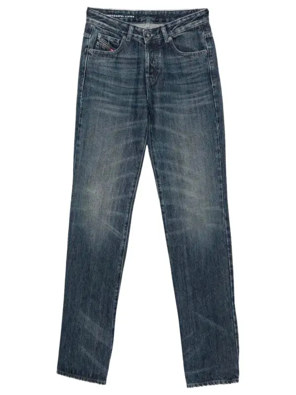 DIESEL® Regular Fit Mid-rise Straight Leg 5-pocket Jeans In 100% Cotton