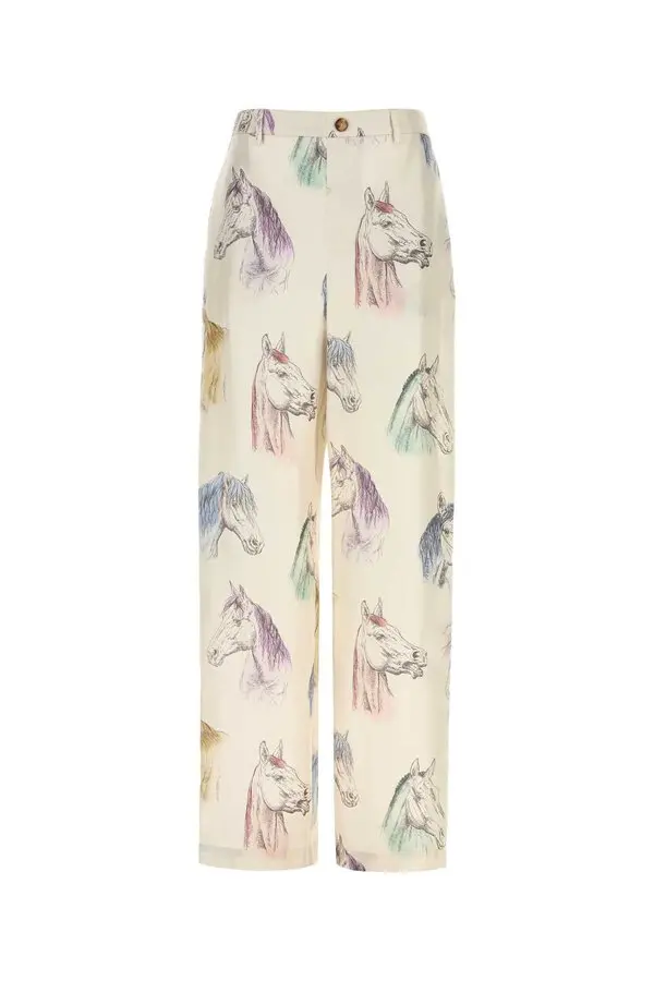 Moschino Silk Twill Pajama Pants