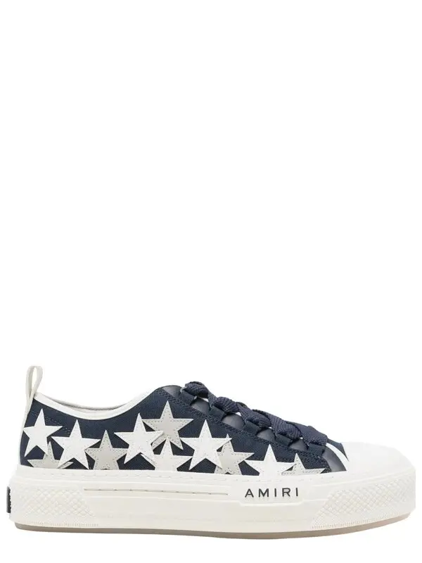 Amiri Star Patches Mini Sneakers With Lace-up Front