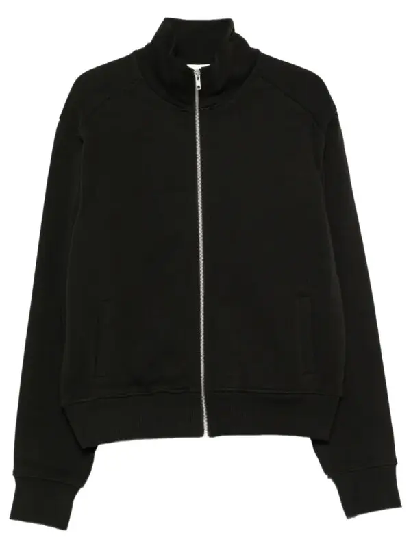 ENTIRE STUDIOS Zip-front Sweater With Terrycloth Lining & Ribbed Trim - Grigio
