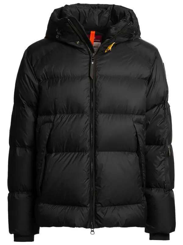 PARAJUMPERS Adjustable Drawstring Hood Zip-up Jacket With Ribbed Cuffs