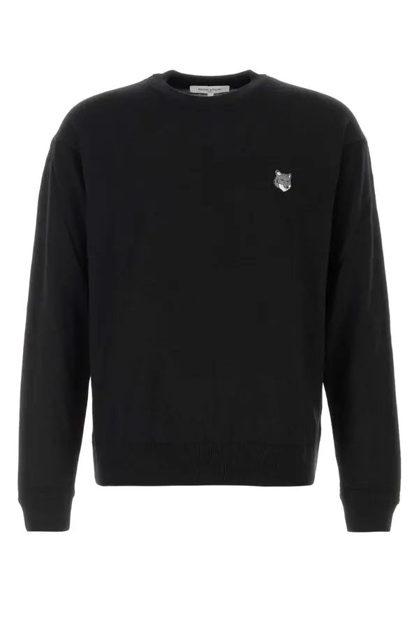 Maison Kitsuné Fox Head Merino Comfort Jumper - Black