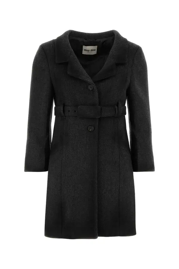 Miu Miu Dark Wool Jacket - Grey