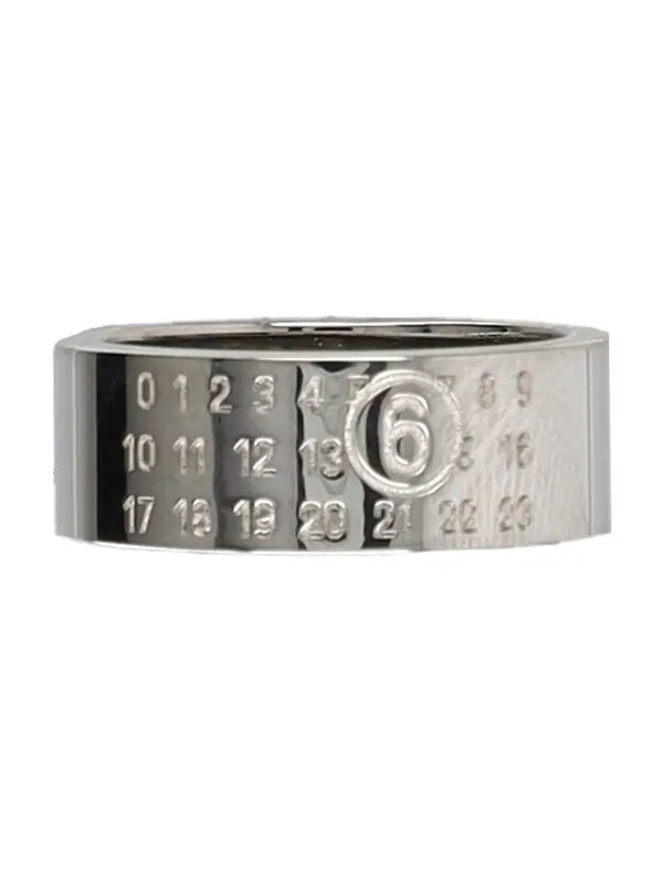 MAISON MARGIELA Numeric Motif Band Ring - Argento