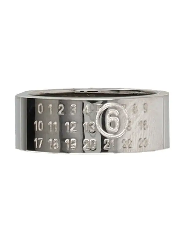 MAISON MARGIELA Numeric Motif Band Ring - Argento