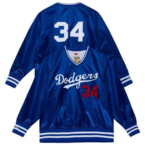 Mitchell & Ness Fernando Valenzuela Los Angeles Dodgers 1986 Authentic Satin Pullover - Royal