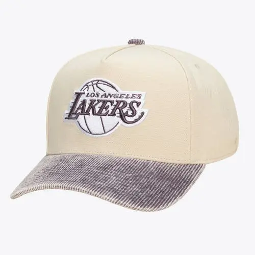 Mitchell & Ness Purple Los Angeles Lakers Faded Pro Snapback Hat - Cream