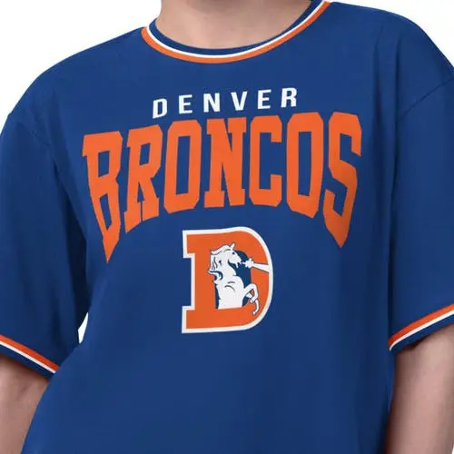 STARTER Denver Broncos Vintage Ace Cropped T-shirt
