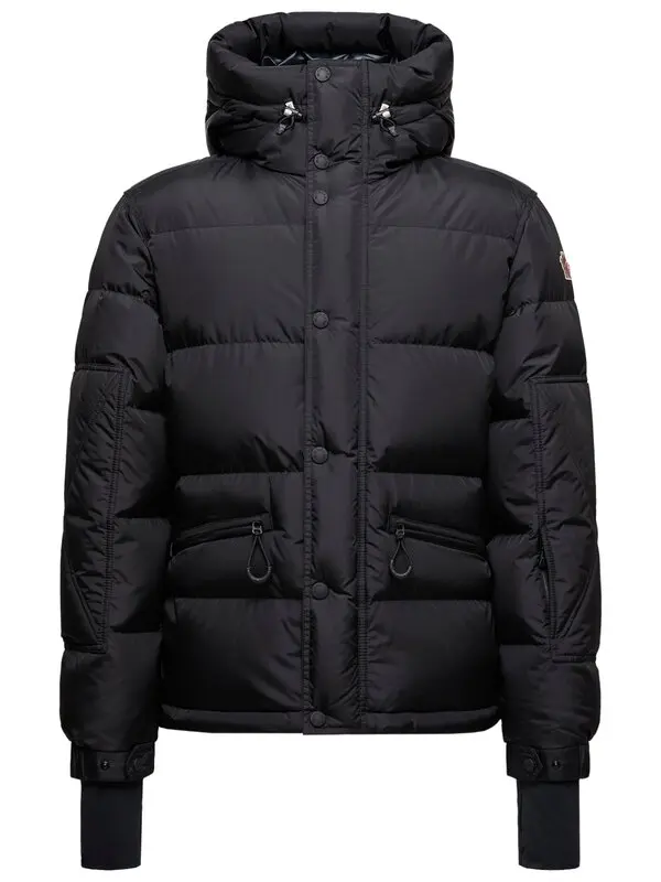 Moncler Water-repellent Down Ski Jacket With Powder Skirt, Adjustable Hood & Ripstop Lining - Nero