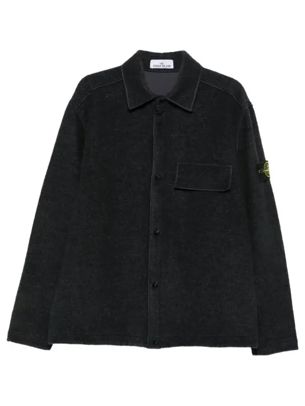 Stone Island Snap-front Utility Jacket With Mini Chest Pocket