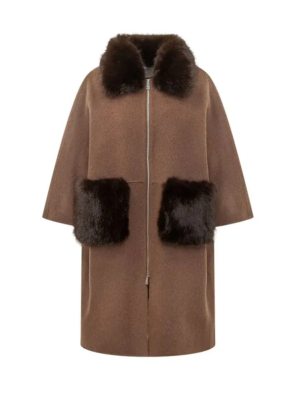 AVA ADORE Overcoat With Zip Front