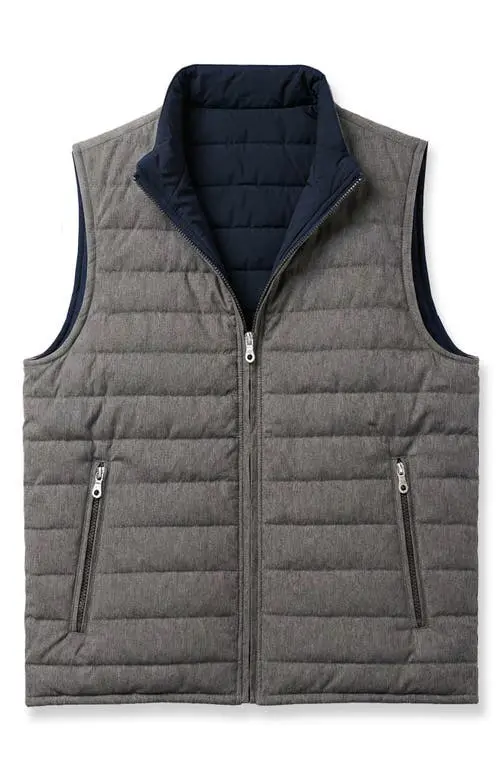 Scott Barber Reversible Puffer Vest - Grey