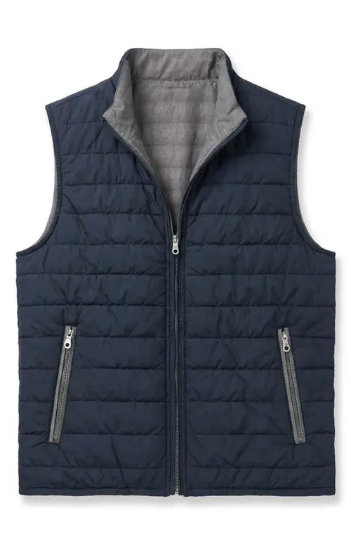 Scott Barber Reversible Puffer Vest - Grey