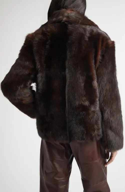 NILI LOTAN Cleophee Genuine Shearling Coat