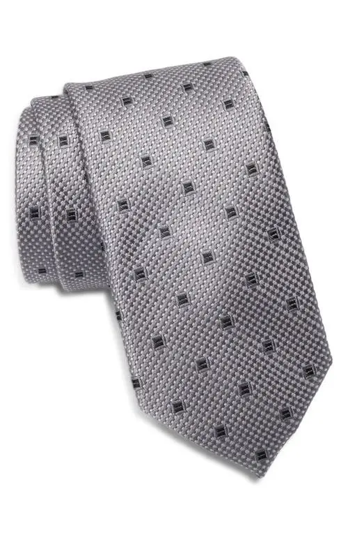 Nordstrom Sandoway Neat Silk Tie - Gray