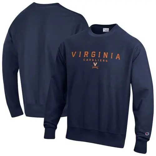 Champion Virginia Cavaliers Relentless Reverse Weave Sweatshirt - Navy