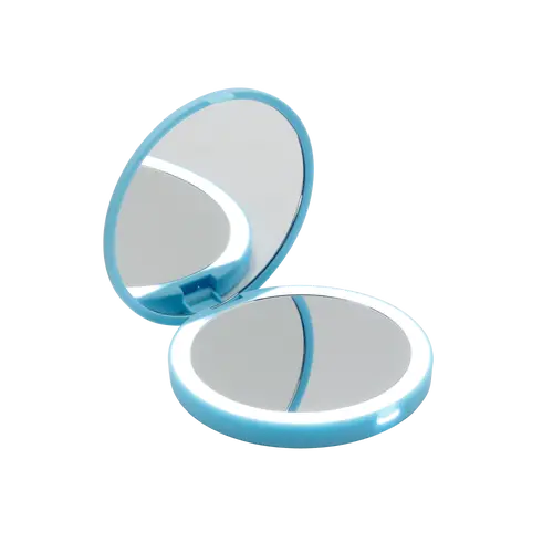 IMPRESSIONS VANITY Cinderella Compact Mirror With Led Light And Wireless Power Bank Charging Base