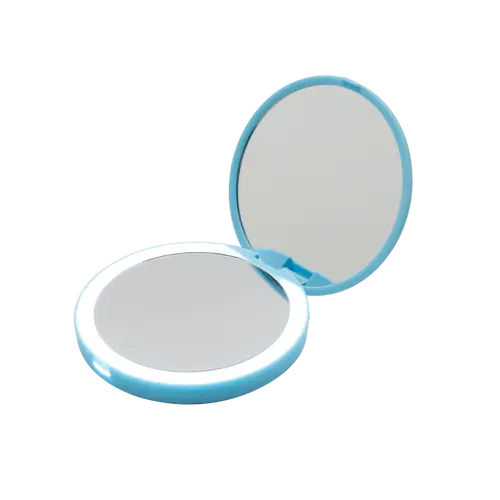 IMPRESSIONS VANITY Cinderella Compact Mirror With Led Light And Wireless Power Bank Charging Base