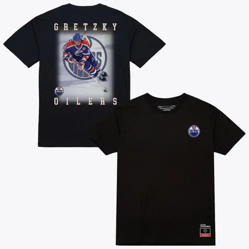 Mitchell & Ness Wayne Gretzky Edmonton Oilers Photo T-shirt - Black