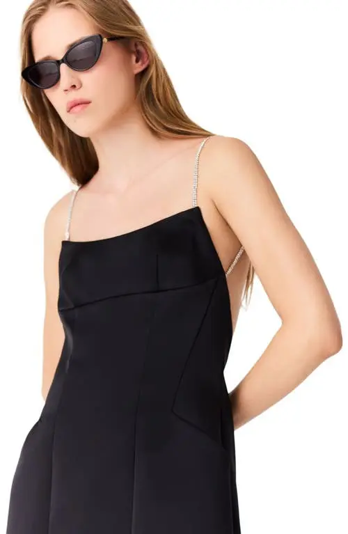 Maje Short Backless Satin Dress