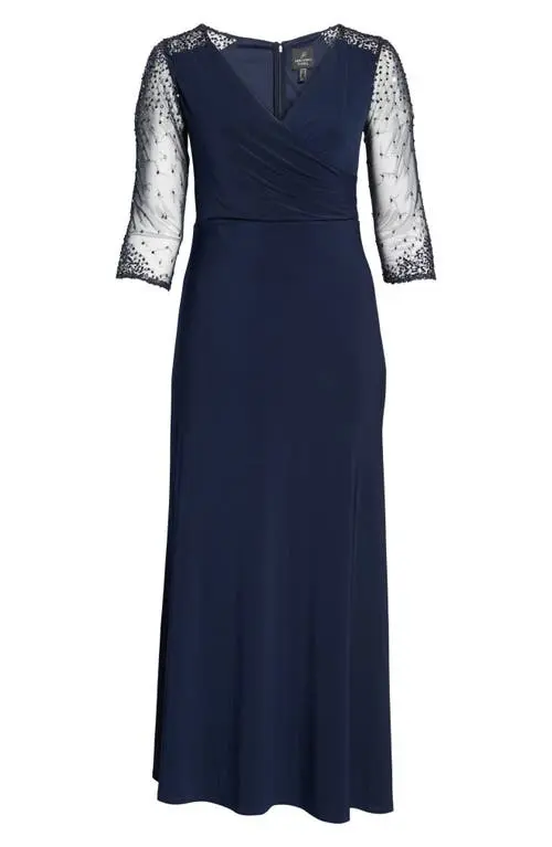 Adrianna Papell Embellished Jersey Gown