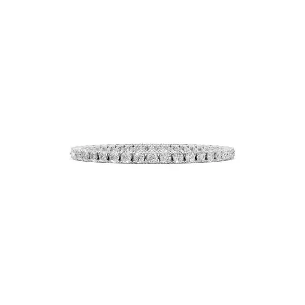 AYA FINE JEWELRY Vivienne Round Lab Grown Diamond Tennis Bracelet In Gold - White