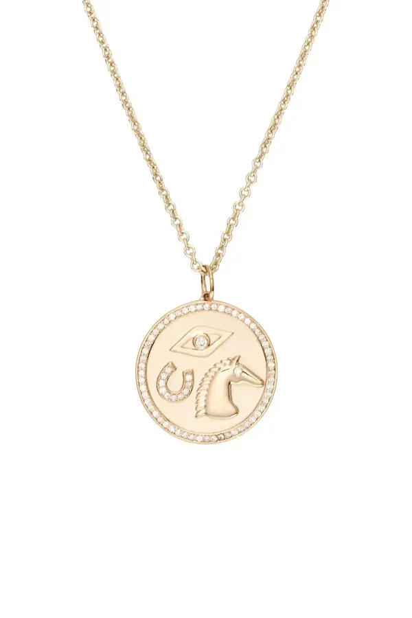 SYDNEY EVAN Equestrian Coin Necklace