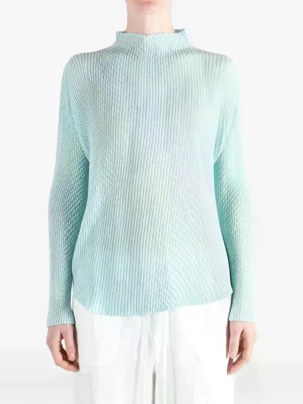 Issey Miyake Misty Pleats High-neck Sweater